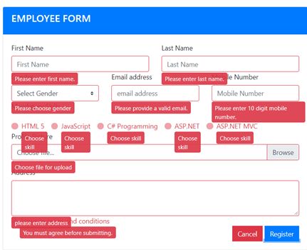 How To Validate HTML 5 Form Elements In Bootstrap 4